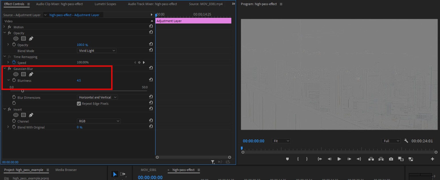 8. High pass filter effect – 초보자를 위한 Premiere Pro - Yolo Yuki